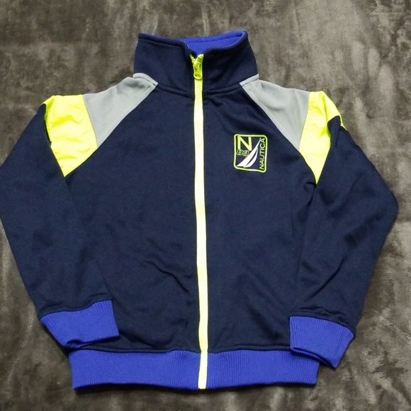 Nautica | Jackets & Coats | New Nautica Track Jacket Gorgeous Blue Lime ...